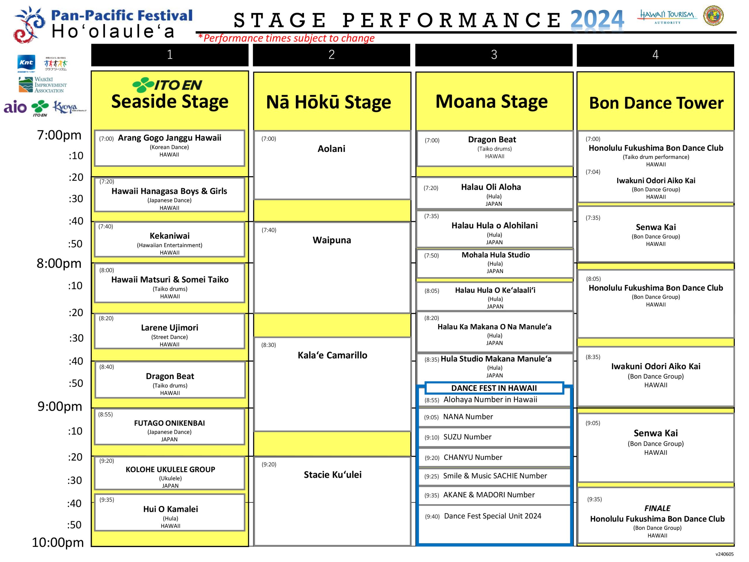 Schedule – Pan Pacific Festival